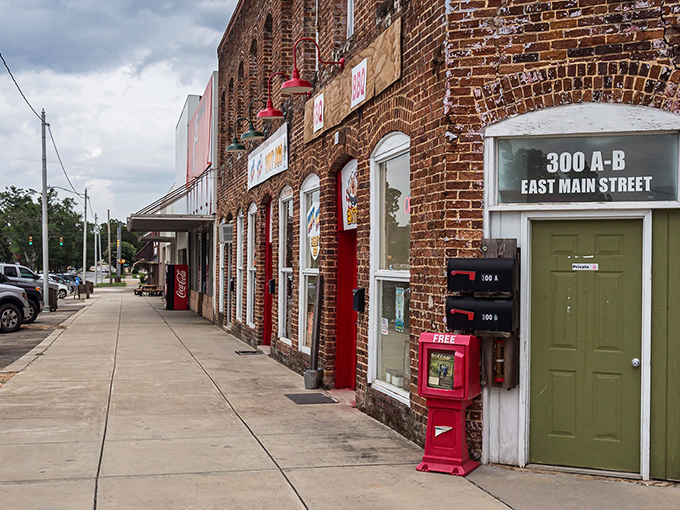 Walhalla's brick-lined sidewalks and historic storefronts create a downtown where "running errands" feels more like a pleasant social outing.