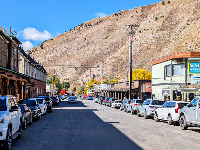 Mountains frame every street view here, making even a pharmacy run feel like an adventure film.