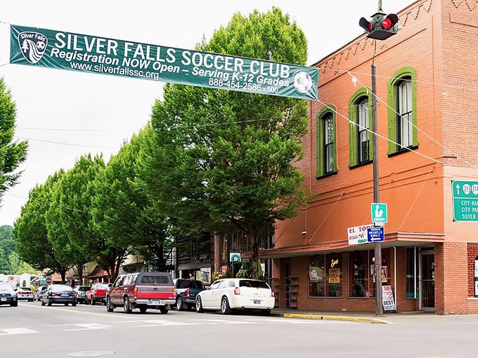 That banner says "Soccer Club," but this town plays in a different league when it comes to preserving its historic character while keeping community spirit alive.