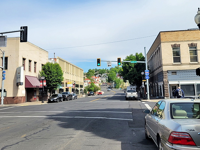 Main Street Pendleton offers that perfect small-town vista&mdash;where you half expect Andy Griffith to stroll by whistling a familiar tune.