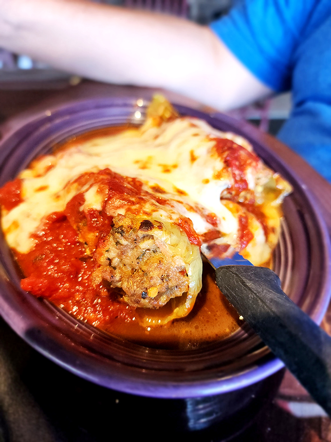 These stuffed peppers aren't just a meal &ndash; they're an edible love story between vegetables and cheese, with marinara as the matchmaker.