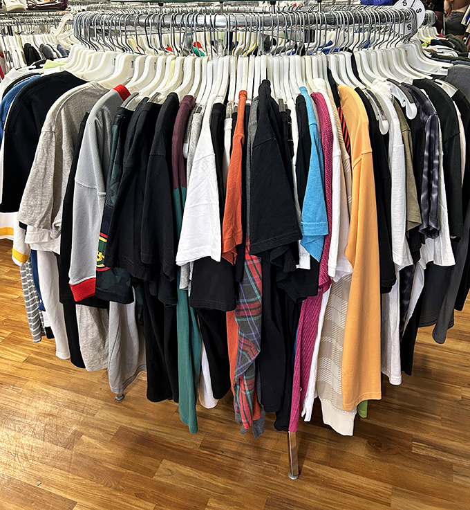 The men's section proves secondhand isn't just for the ladies&mdash;a rainbow of options for guys who know style doesn't require a first-owner premium.