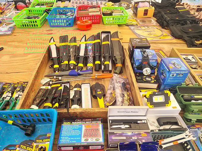 Tool heaven for the handy and hopeful alike. Even if you don't know what half these things do, you'll suddenly feel compelled to fix something.