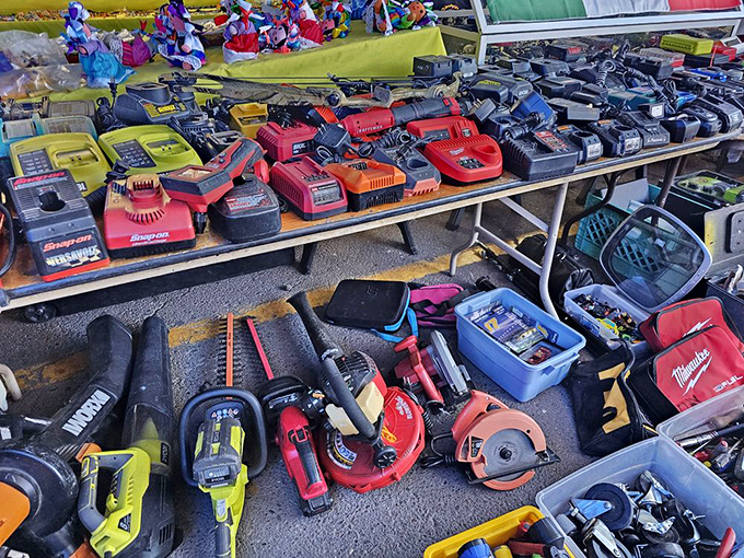 Tool paradise for the DIY enthusiast or professional alike. That red circular saw might be the missing piece to your home improvement dreams.