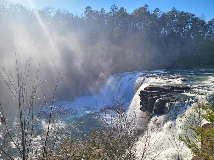 The view from above reveals nature's engineering prowess, better than any fountain at the mall.