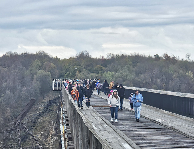 Walking on air at 225 feet—where "social distancing" takes on a whole new meaning of thrilling vertical separation.