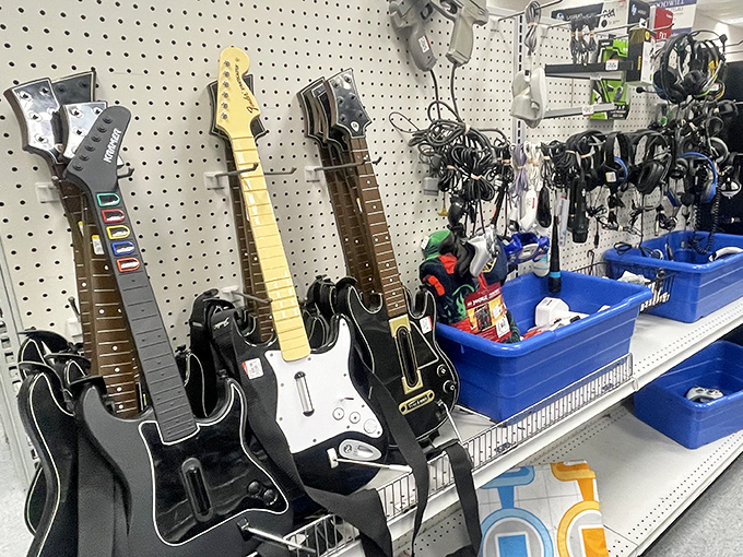 Guitar Hero controllers and gaming accessories turn your living room into an arcade without the quarters.