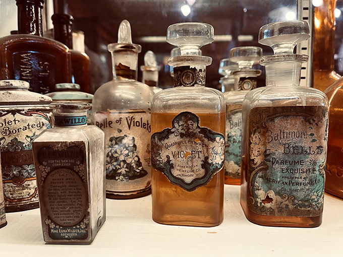 These vintage perfume bottles tell stories of a time when smelling nice required glassware fancier than most modern wedding centerpieces.