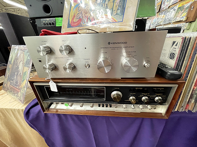 Before Spotify, this Kenwood amplifier was someone's pride and joy. Its knobs and dials promise analog warmth no digital stream can match.