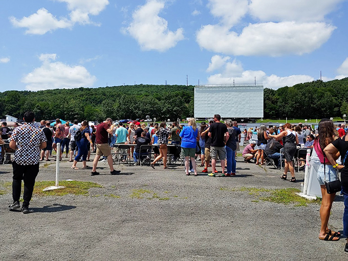 Families stake their claims with lawn chairs and blankets, creating living rooms under the stars&mdash;a tradition as American as the movies themselves.
