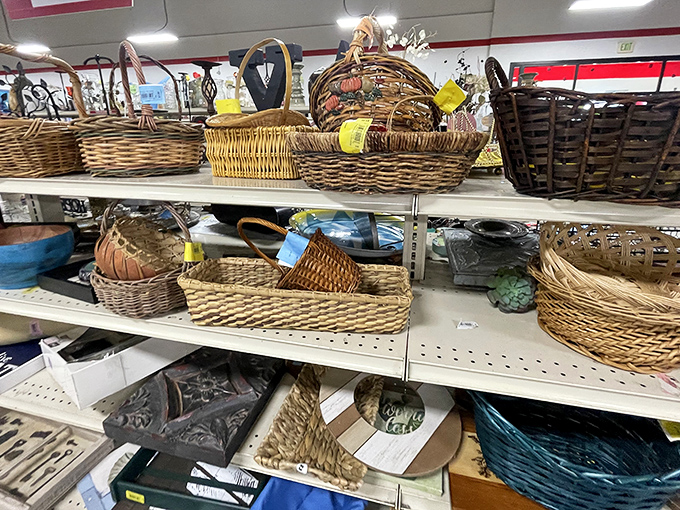 Basket case in the best possible way! These woven wonders await their destiny as picnic companions, storage solutions, or boho wall decor.