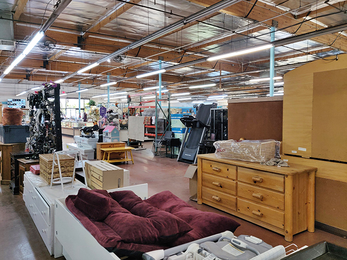 The furniture section stretches into infinity - like an IKEA showroom's more interesting, history-laden cousin.