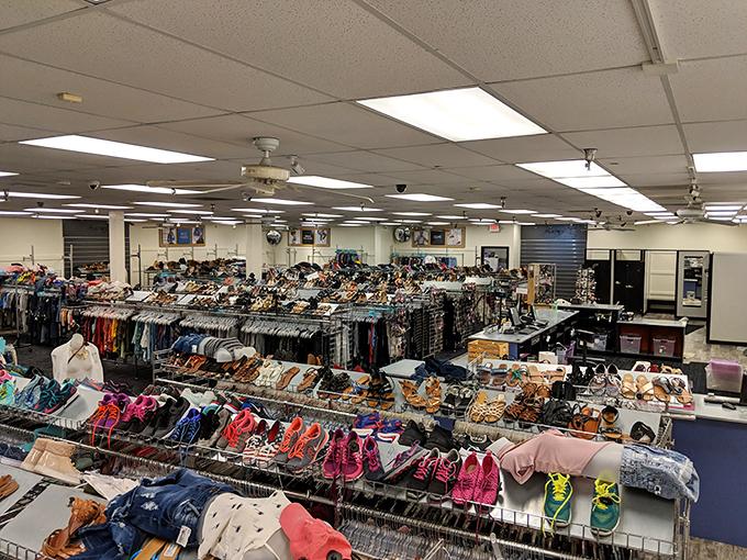 Bird's eye view of paradise: where organization meets opportunity and every aisle promises the thrill of the perfect find.