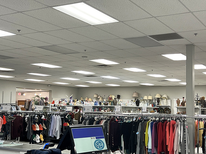 The clothing section stretches toward the horizon like a textile ocean. Dive in and see what washes up!