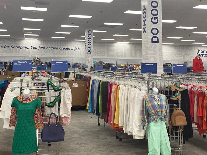 Rack after glorious rack stretches toward the horizon. In this sea of secondhand fashion, your next signature outfit is patiently waiting to be discovered.