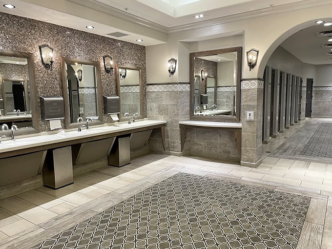 Even the restrooms maintain the upscale resort vibe&mdash;possibly the most elegant place you'll ever reapply lipstick after a shopping frenzy.