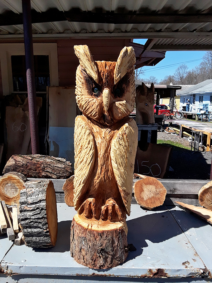 Who-who wants a wooden owl? This hand-carved beauty demonstrates the artisanal craftsmanship you'll stumble upon between rows of mass-produced goods.