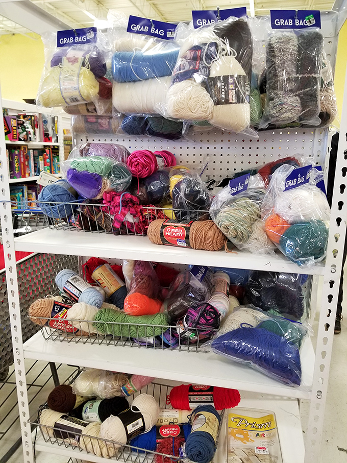 Crafters' paradise unleashed. These yarn grab-bags contain enough potential for three winters' worth of pandemic projects.