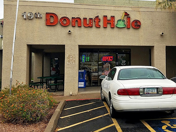 19th Donut Hole's straightforward signage makes a simple promise. What it lacks in flash, it delivers in flavor!