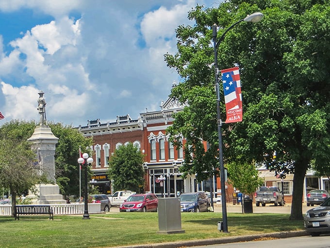 Albia's town square looks like it was designed for a movie set. That courthouse could tell stories that would fill a dozen novels.