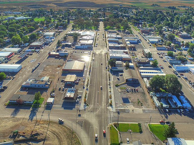 American Falls from above - where your retirement dollars stretch as far as this aerial view.