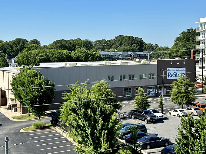 Atlanta Habitat ReStore's warehouse design hints at home improvement treasures bigger than your renovation dreams.