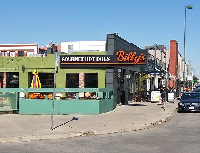 Billy's green storefront stands out in Denver's trendy RiNo district &ndash; a beacon for those who appreciate hot dog craftsmanship.