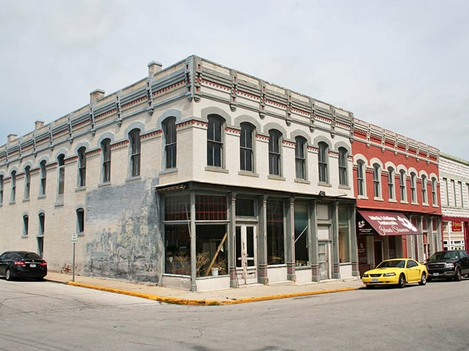 Architectural treasure! This beautifully preserved corner building in Carthage showcases the detailed craftsmanship of a bygone era.