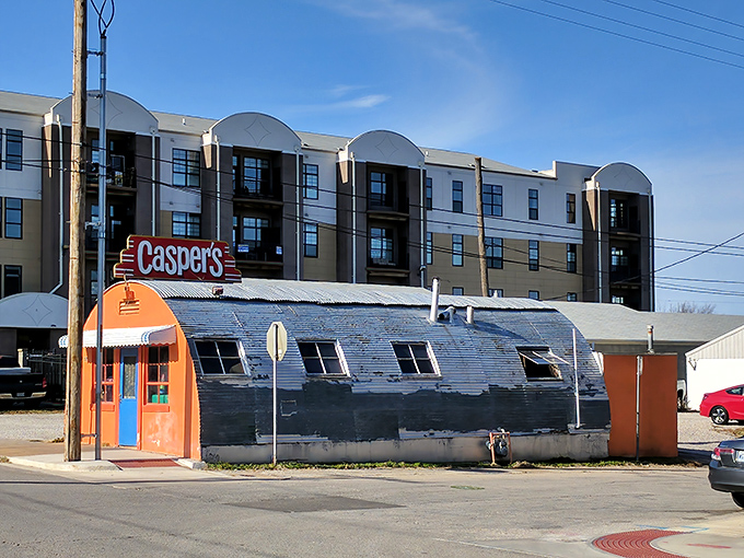 That classic diner car design whispers promises of comfort food done exactly the right way.