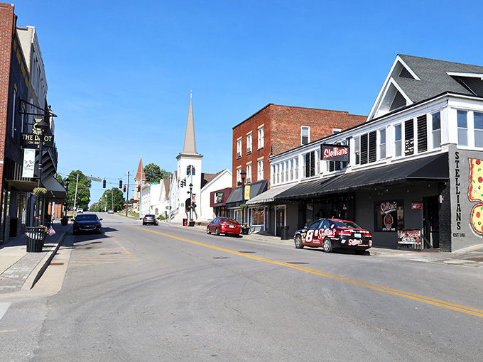 The ornate "Home" building stands as a monument to when craftsmanship mattered more than expensive square footage.