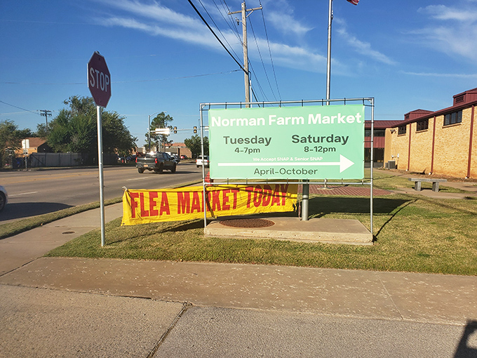 That cheerful sign practically waves you over like an old friend with great stories to share.