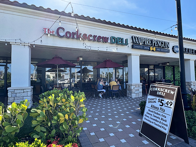 Mediterranean meets Manhattan - those red tiles hide a treasure trove of deli delights inside. 