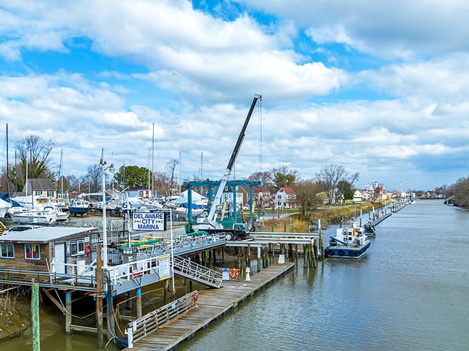 Delaware City's marina offers waterfront living that doesn't require a yacht-sized bank account.