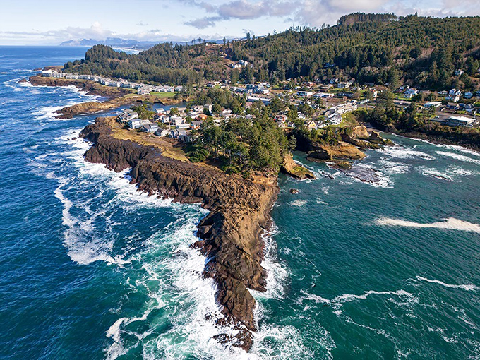 Depoe Bay's tiny harbor squeezes boats through an impossibly narrow opening &ndash; maritime threading the needle at its finest.