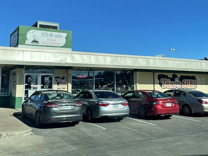 Dino's green and white facade promises old-fashioned submarine sandwiches made with genuine neighborhood pride.