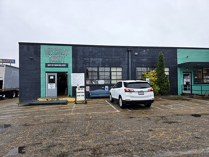 Diversity Thrift's colorful exterior hints at the eclectic treasures waiting inside this Richmond shopping adventure destination.