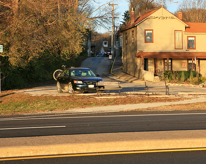 Elsah's modest homes nestle into the landscape, their weathered wood and simple design speaking to a quieter way of life.