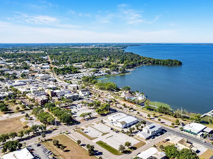 Eustis from above &ndash; lake living without the lake prices, proving retirement dreams don't require a millionaire's budget.