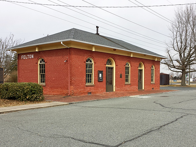 The historic Felton train station, now repurposed, represents the town's ability to honor its past while moving forward.