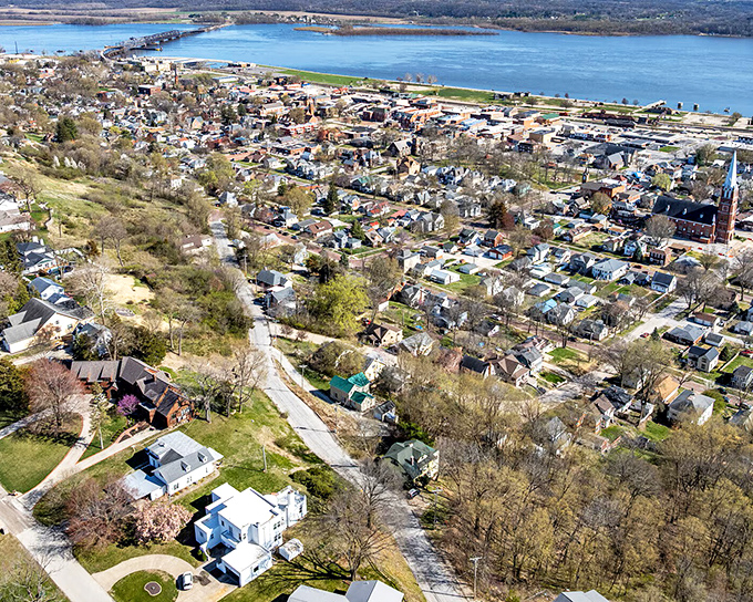 Fort Madison's riverfront views stretch endlessly, offering million-dollar scenery without the million-dollar price tag attached.