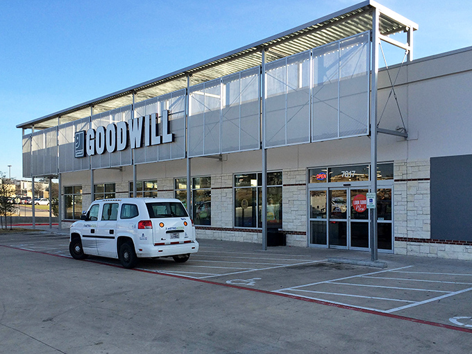 Goodwill's sleek, modern design says "This isn't your grandmother's thrift store." Unless your grandmother was incredibly stylish!