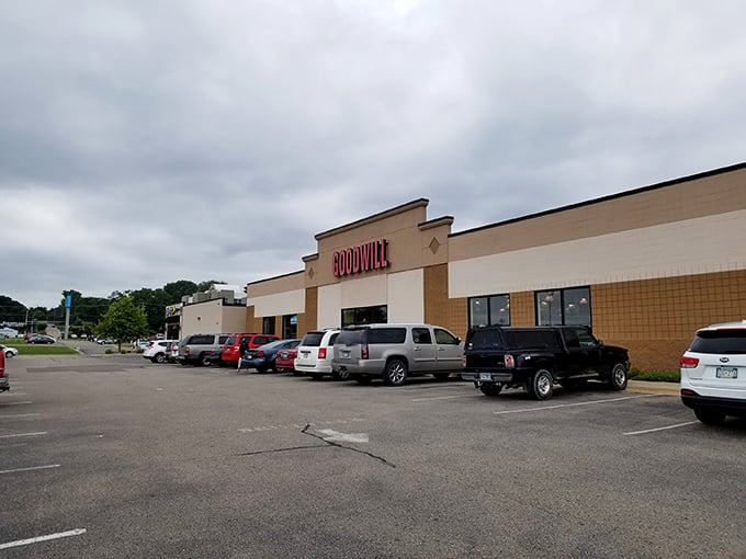 This Goodwill location stretches wide across the parking lot – a warehouse of wonderful possibilities.