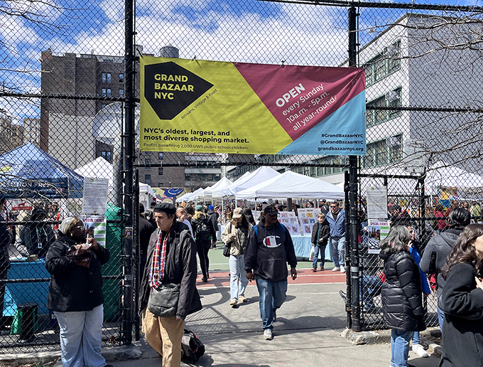 School playground fencing can't contain the excitement of NYC's most diverse weekend shopping adventure.