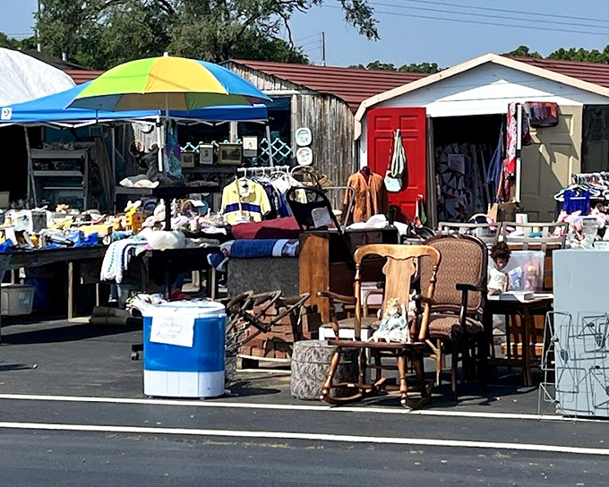 Great Smokies Flea Market's bright entrance beckons shoppers into a climate-controlled wonderland of collectibles and curiosities.