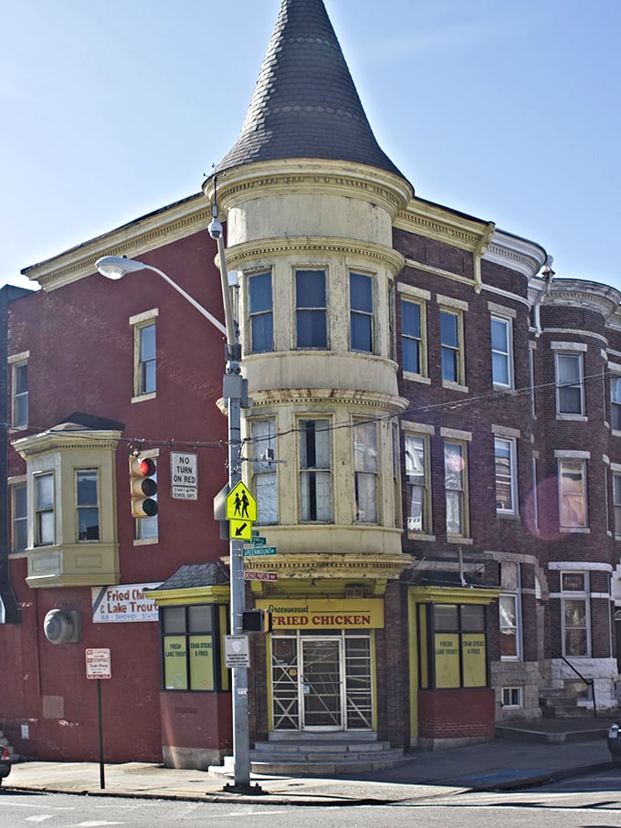 That historic turret building isn't just serving chicken&mdash;it's serving Baltimore history with a side of crispy goodness.