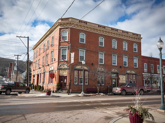 Hawley's downtown buildings tell the story of a town that's seen everything from industrial boom to tourist renaissance.