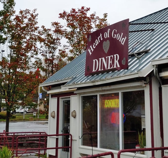 Heart of Gold Diner's charming sign says it all – this place serves comfort food with genuine West Virginia kindness.