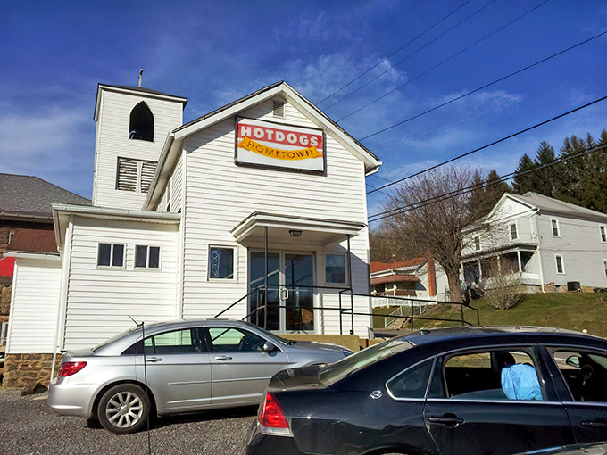Hometown Hot Dogs' church-like building proves that some dining experiences can indeed be religious experiences.