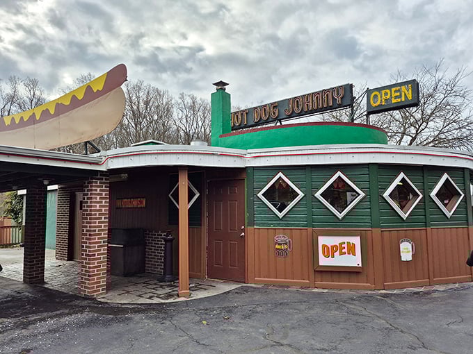 Hot Dog Johnny's sits like a roadside time capsule, preserving authentic American dining traditions.