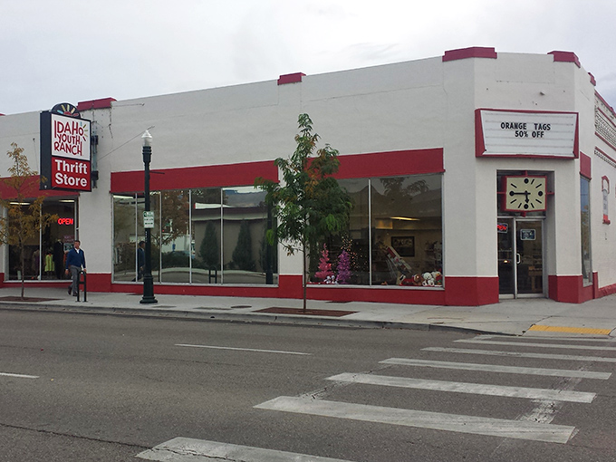 Downtown charm meets thrift store magic in this classic white building with character and endless possibilities.
